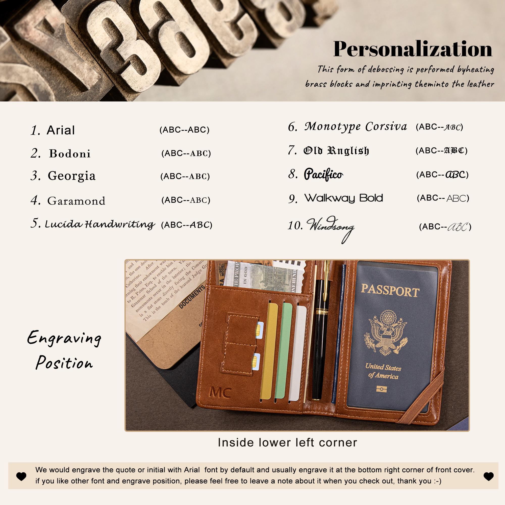 Passport Cover Personalized,passport Wallet ,leather Passport Holder ...