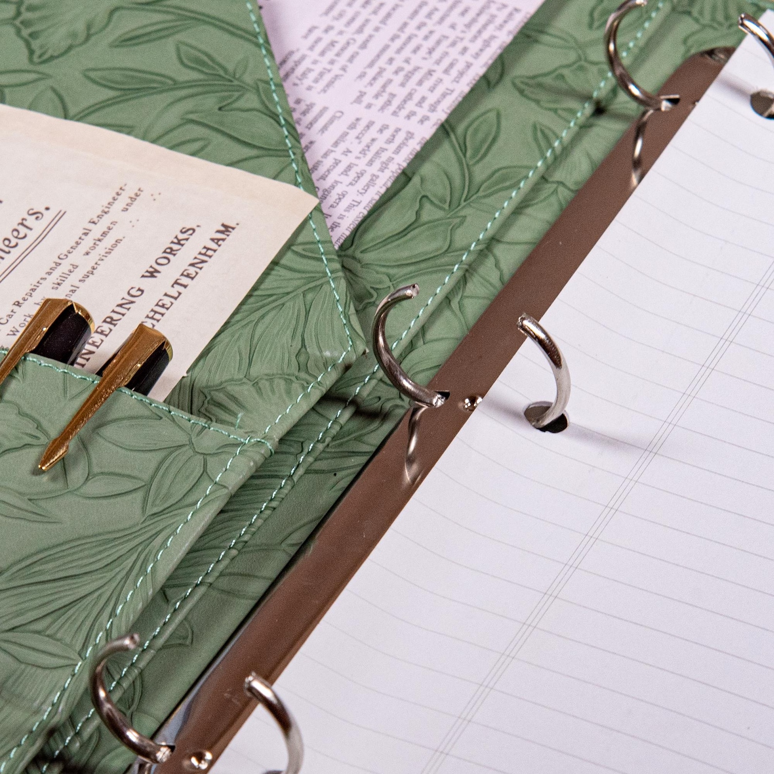 3-ring Binder Portfolio, Personalized Embossed Leather Padfolio, Gift ...