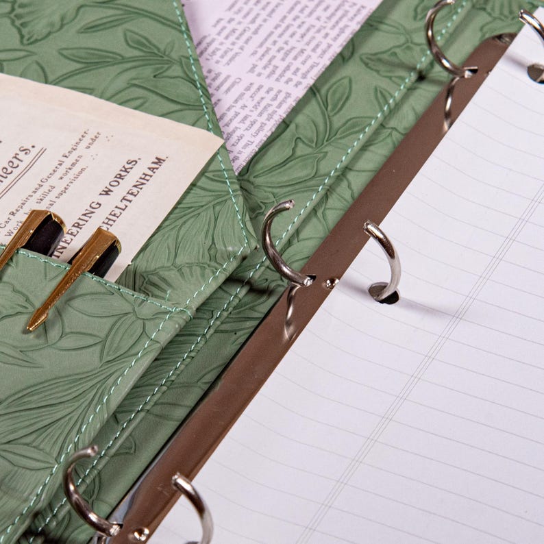 3-ring Binder Portfolio, Personalized Embossed Leather Padfolio, Gift ...