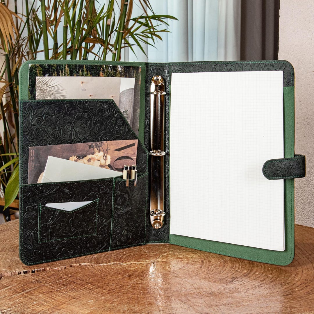 Personalized Genuine Leather Portfolio for Women,a4 Custom Journal ...