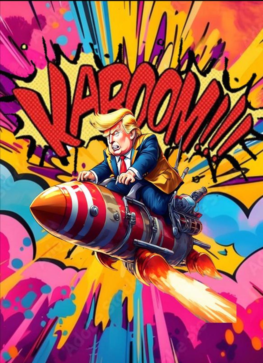 Donald Trump Custom Art Card - Etsy