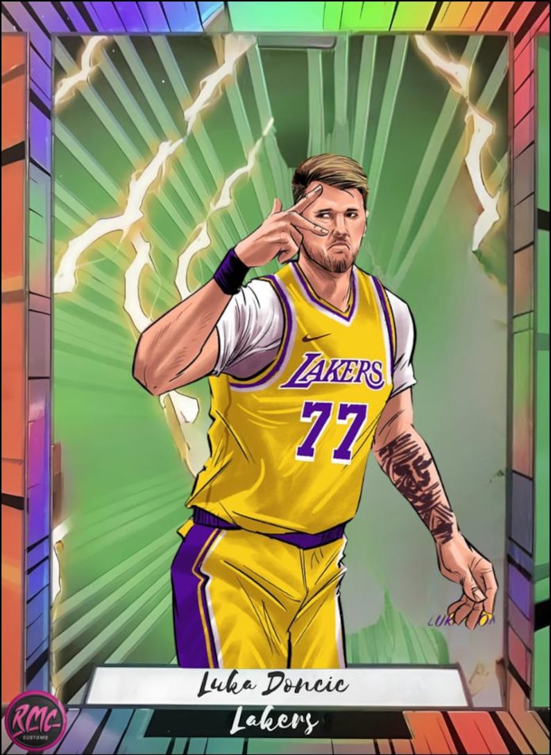 Luka Doncic Lakers Manga Custom Card - Etsy