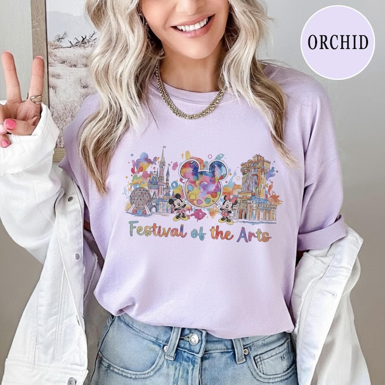 Retro Disney Festival T-shirt, Pastel Mickey and Friends Park Shirt ...