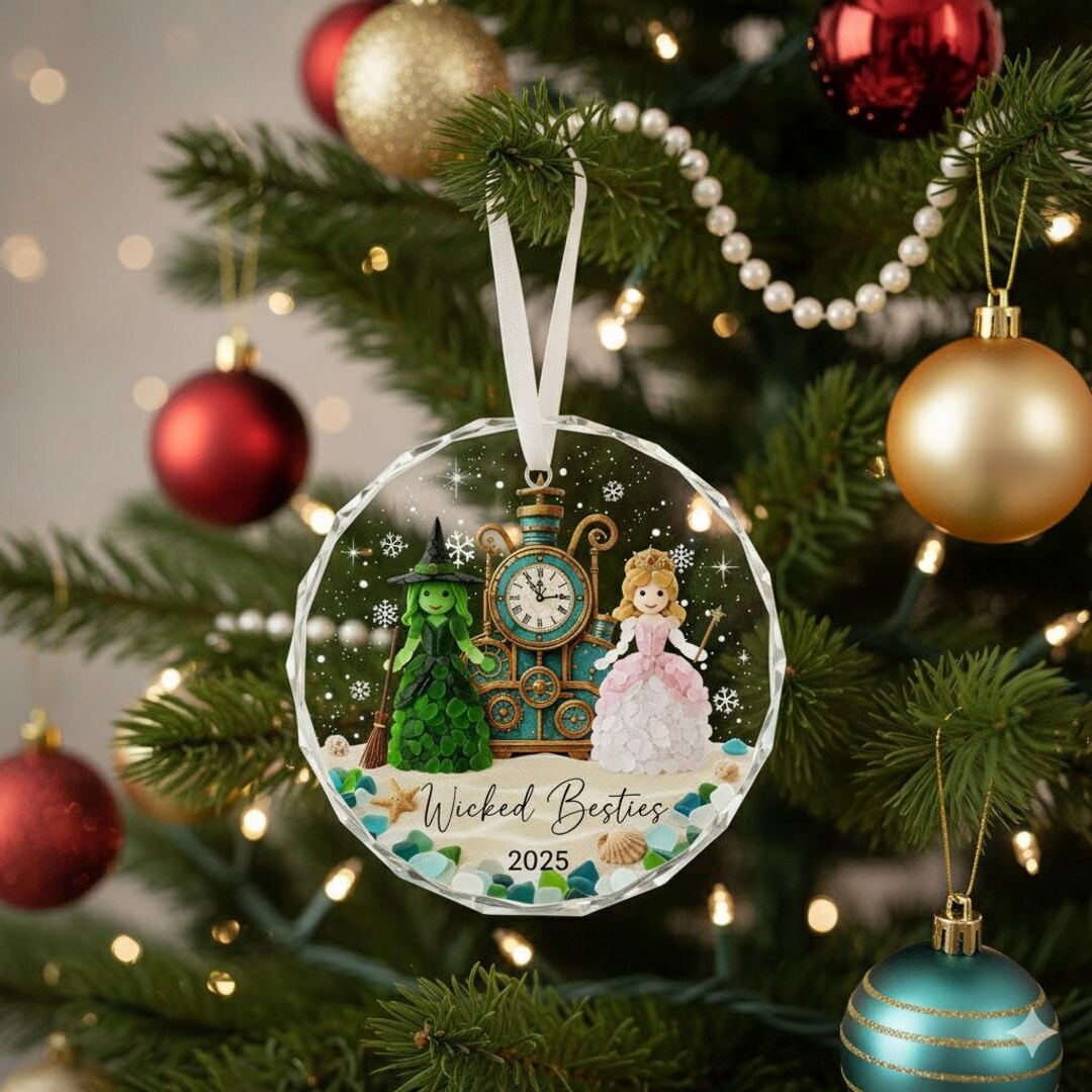 Custom Wicked Christmas Ornament, Elphaba Glinda Ornament, Christmas ...