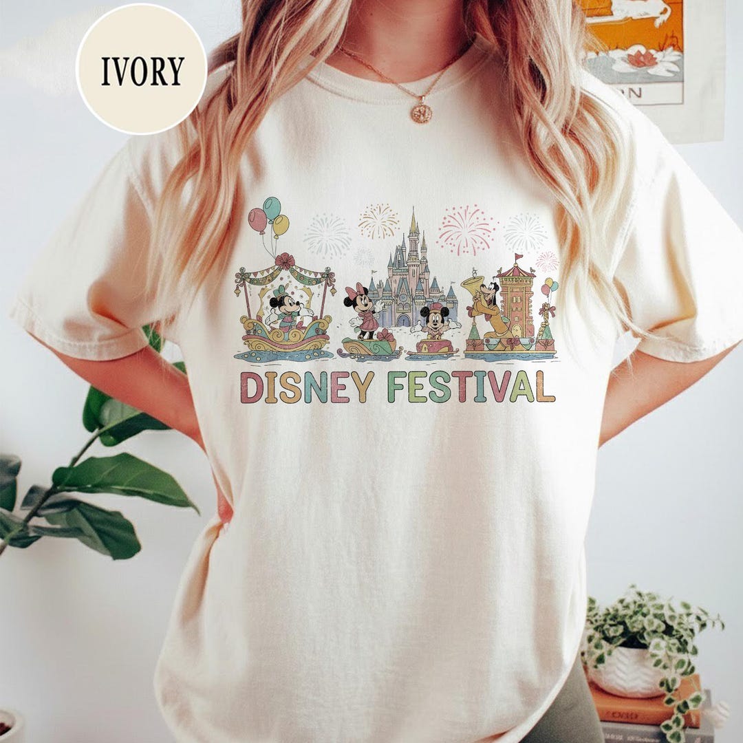 Retro Disney Festival T-shirt, Pastel Mickey and Friends Park Shirt ...