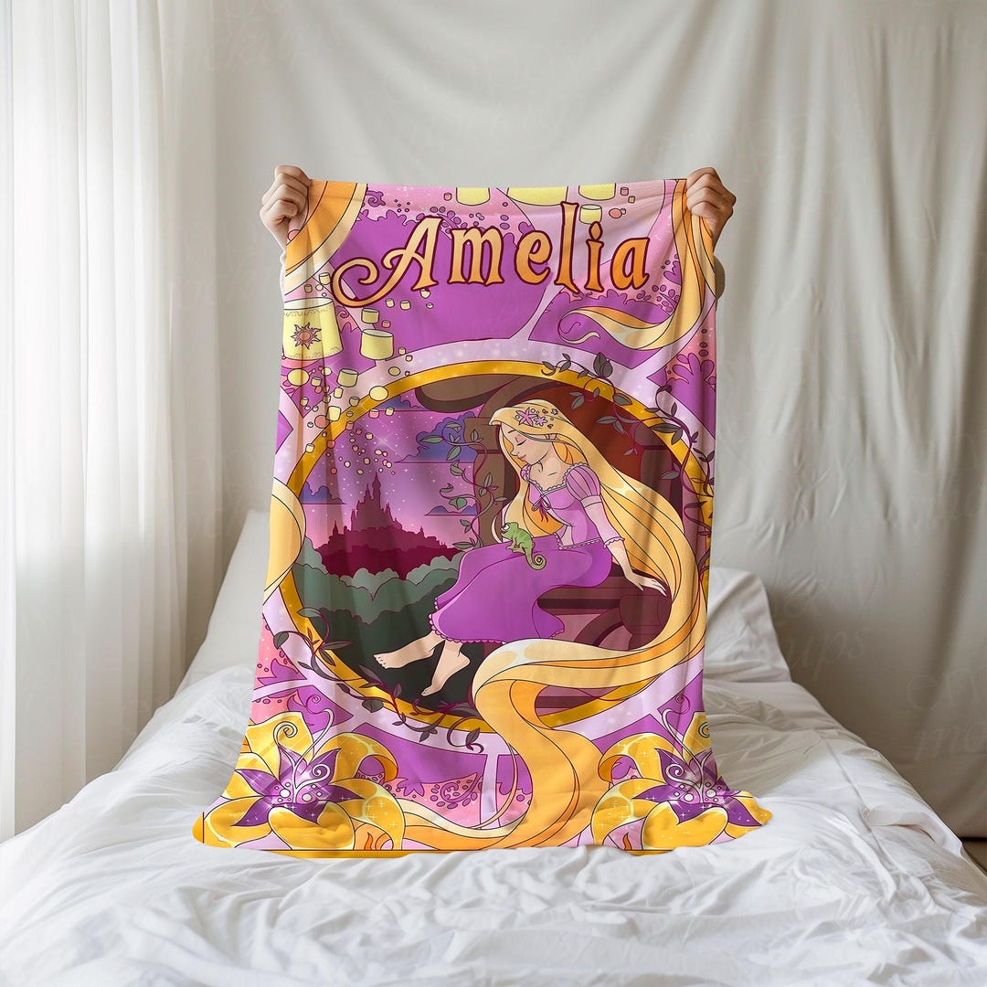 Personalized Rapunzel Tangled Blanket, Disney Rapunzel Blankets, Custom ...
