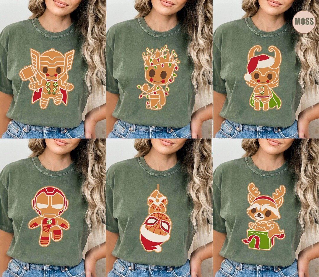 Avengers Gingerbread Family Matching Comfort Colors Shirt, Groot ...