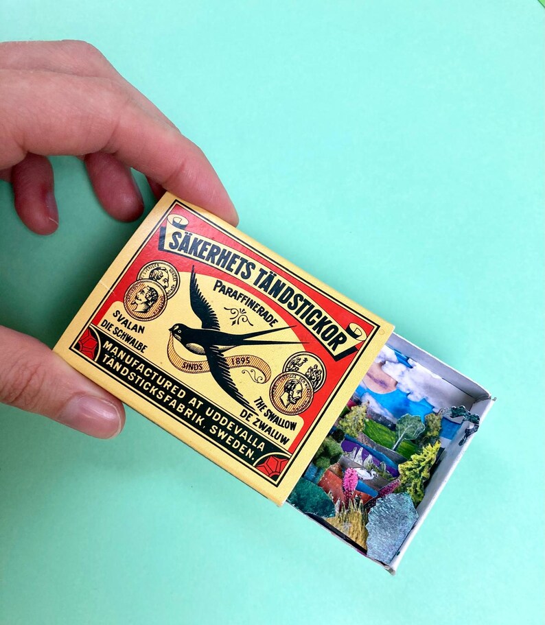Miniature Matchbox Diorama Collage Paper Art - Etsy