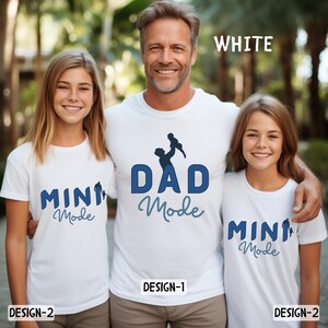 DAD Mode & MINI Mode T-shirts | Father's Day Matching Outfit - Etsy
