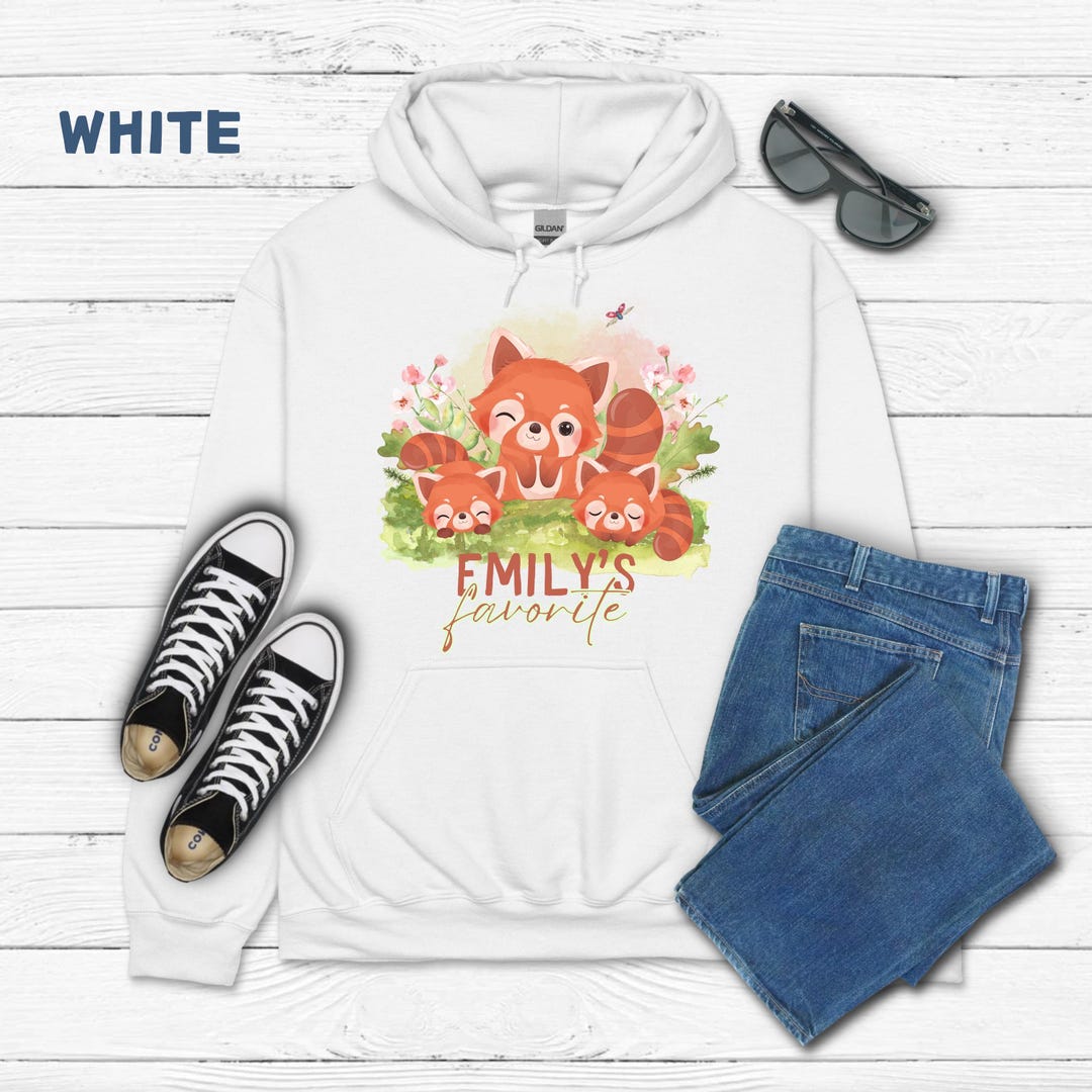 Red Panda Sweatshirt: Custom Name Kids Animal Hoodie - Etsy