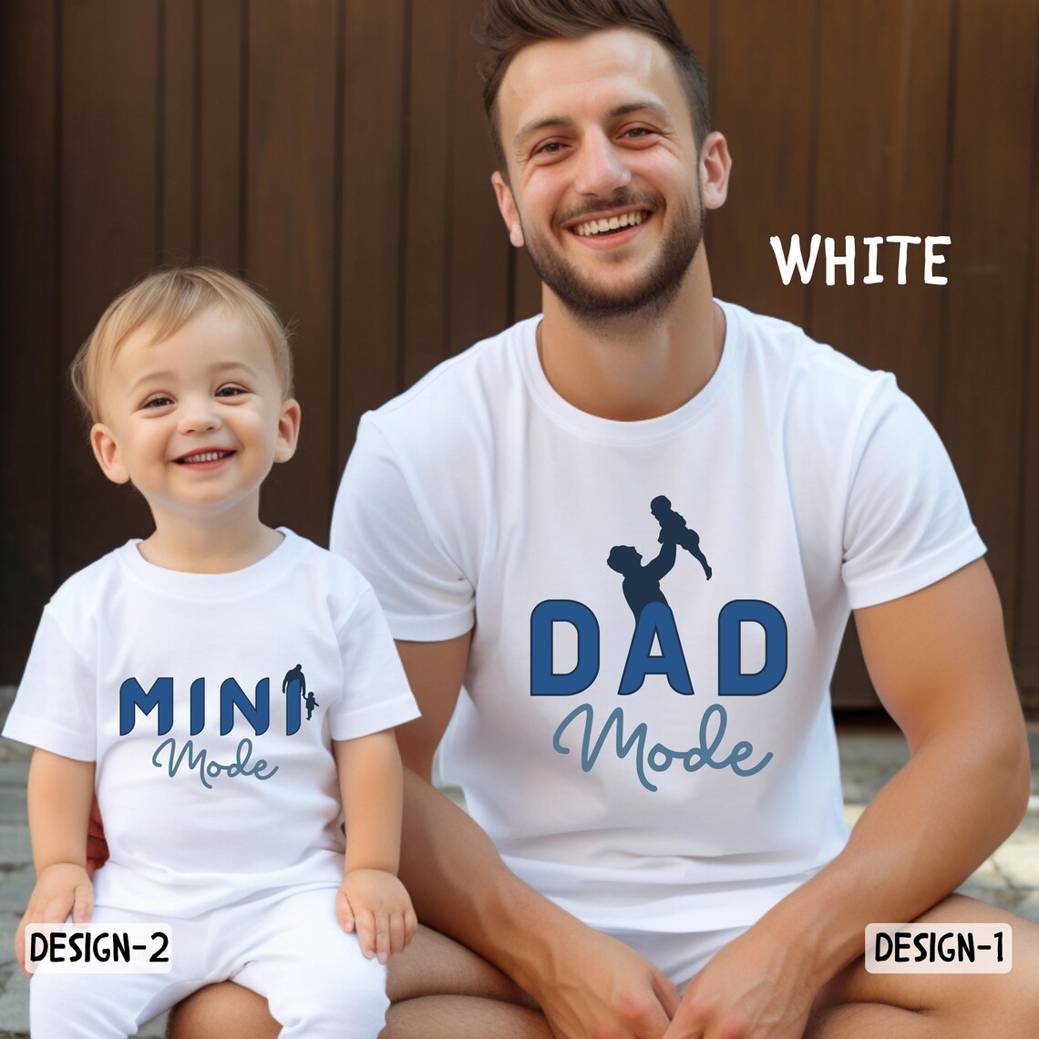 DAD Mode & MINI Mode T-shirts | Father's Day Matching Outfit - Etsy