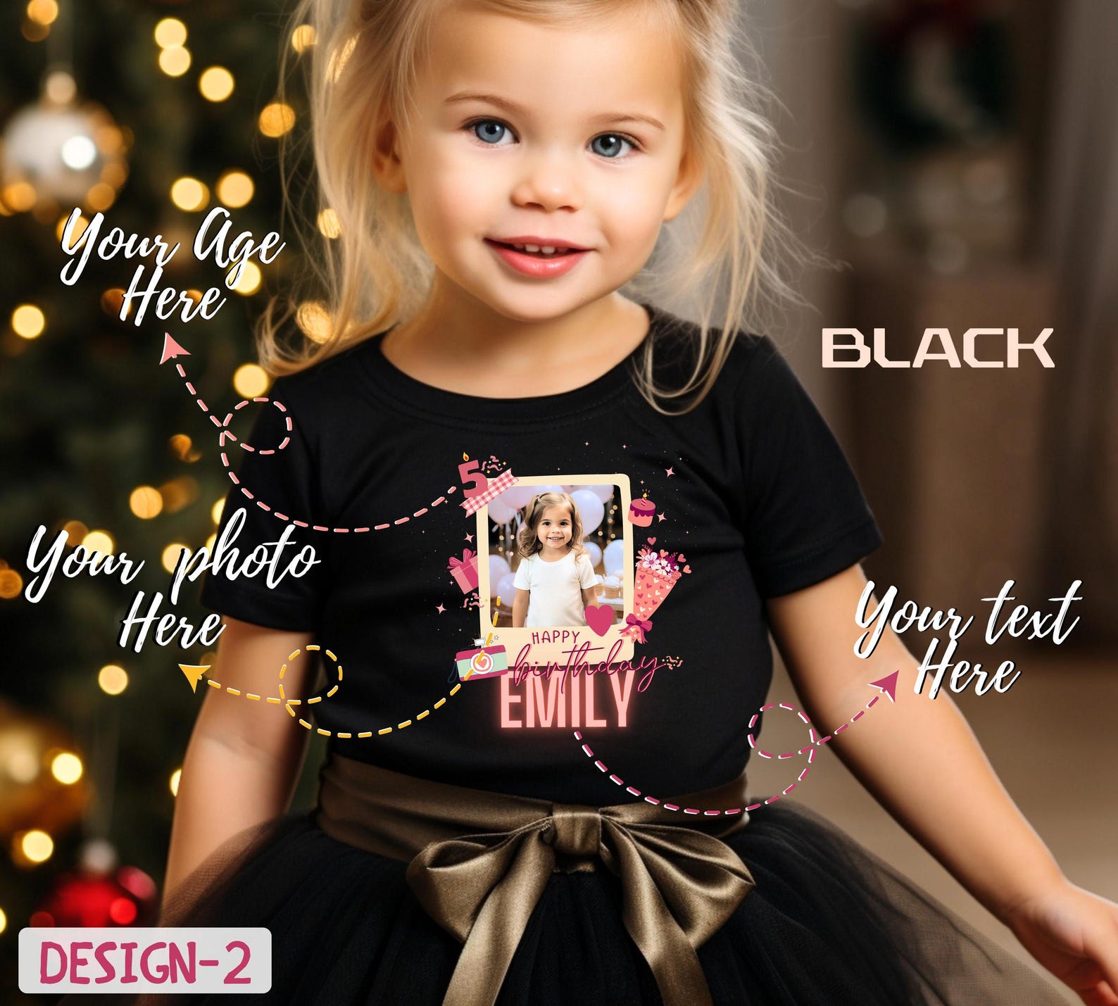 Custom Birthday Shirts With Photo, Birthday Apparels for Kids, Trendy ...