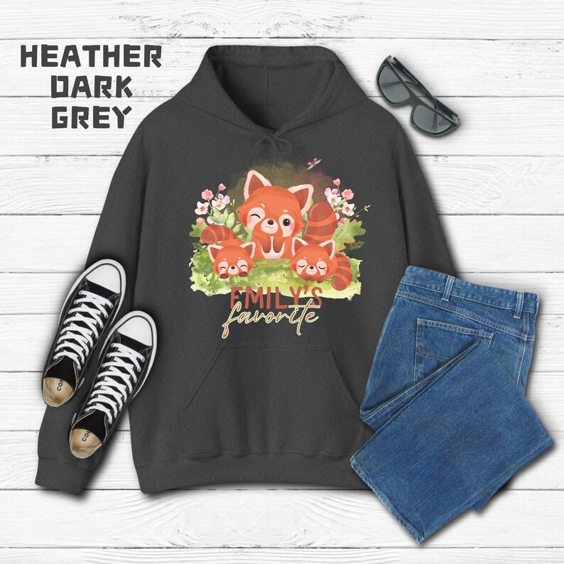 Red Panda Sweatshirt: Custom Name Kids Animal Hoodie - Etsy