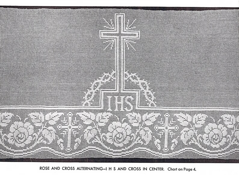 Vintage Filet Crochet Church Lace Patterns: Spool Cotton (PDF Download ...