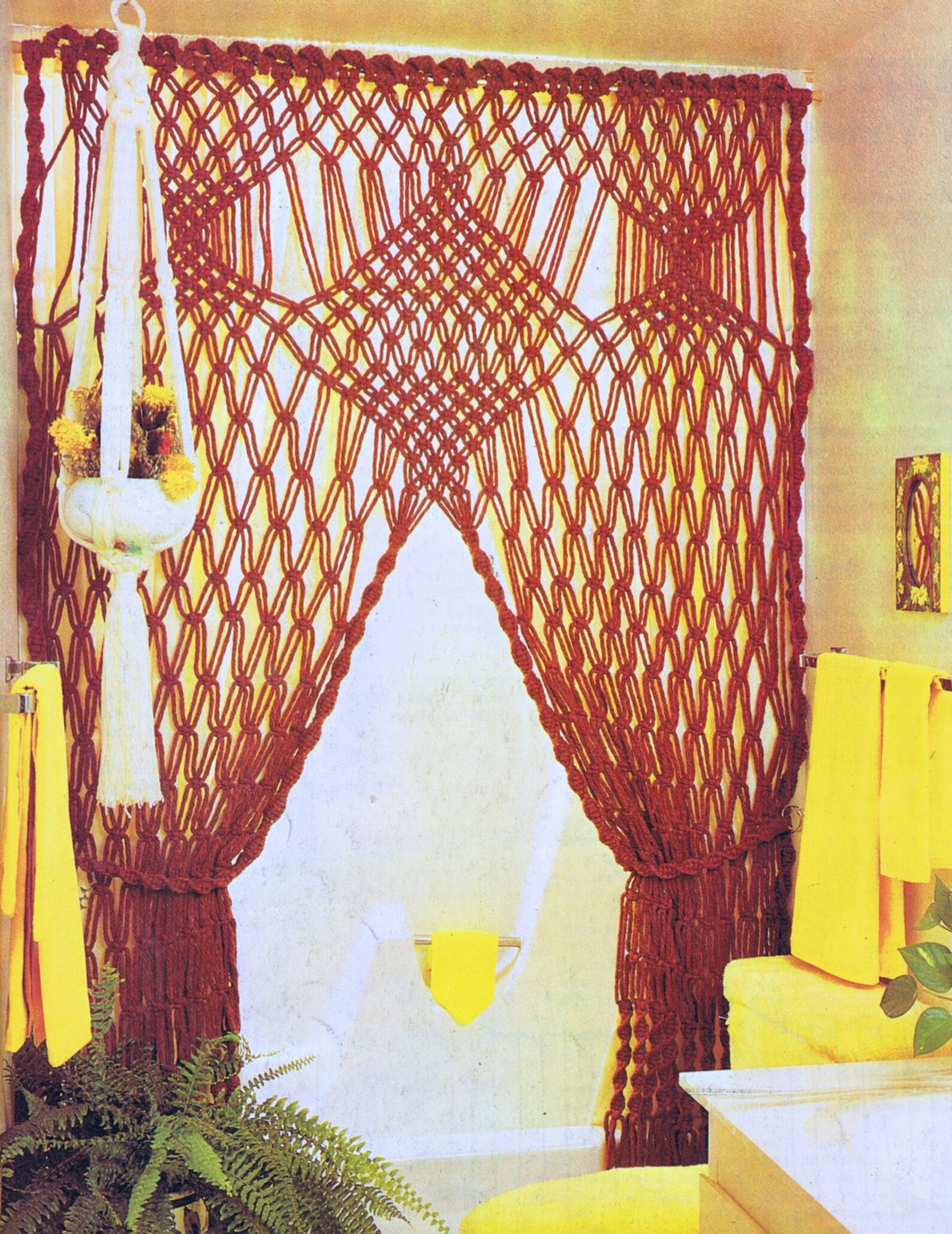 Vintage Macrame PDF Pattern Hanging Swag Curtain Home Decor - Etsy