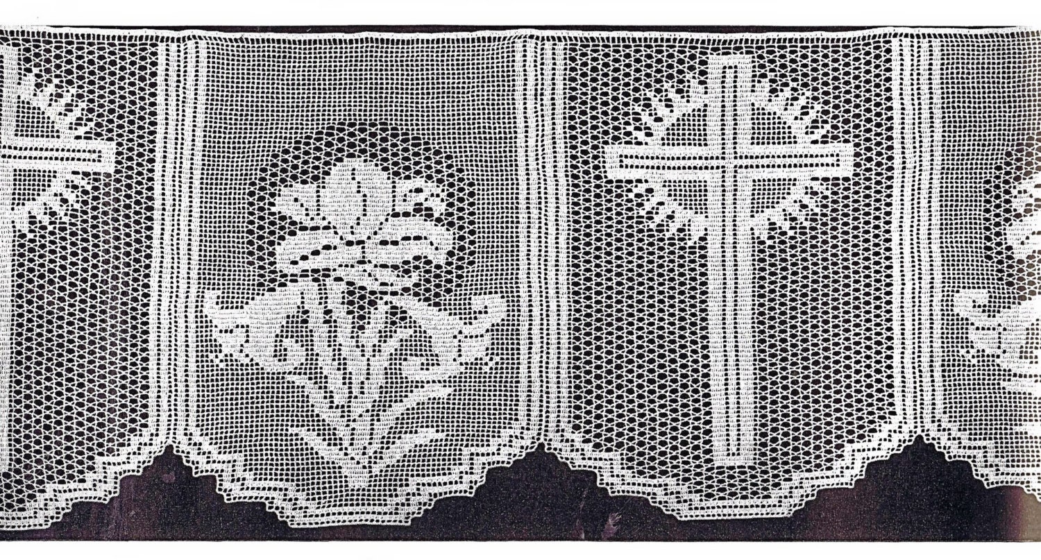 Vintage Filet Crochet Church Lace Patterns: Spool Cotton (PDF Download ...
