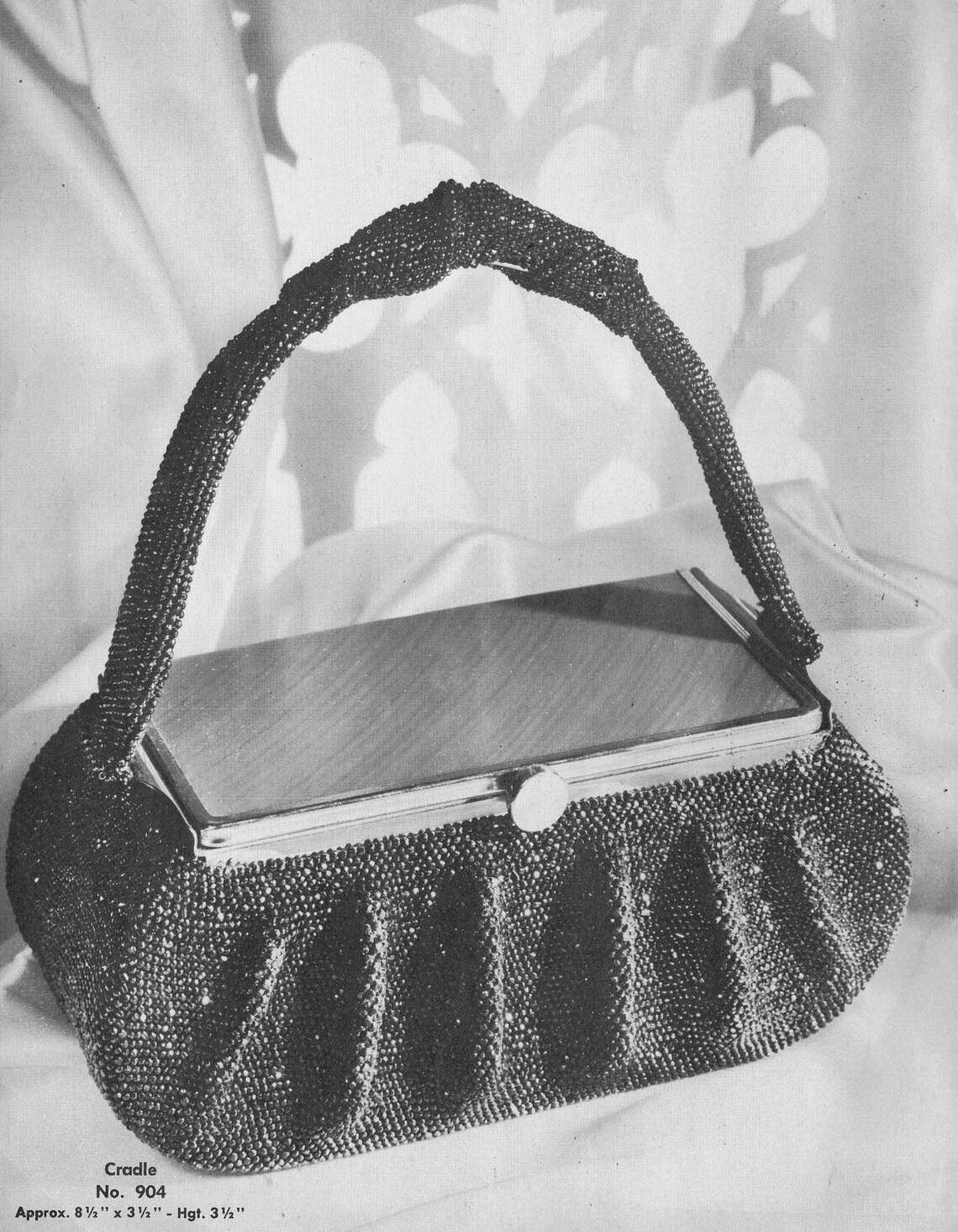 Vintage Bead Crochet Hand Bag Patterns 1940s Beaded Bags by Quaker ...