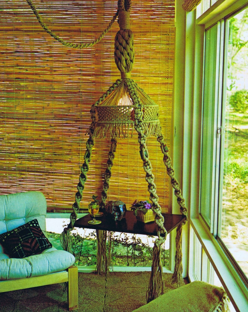 Vintage Macrame Patterns Fabulous Hanging Tables Planters - Etsy