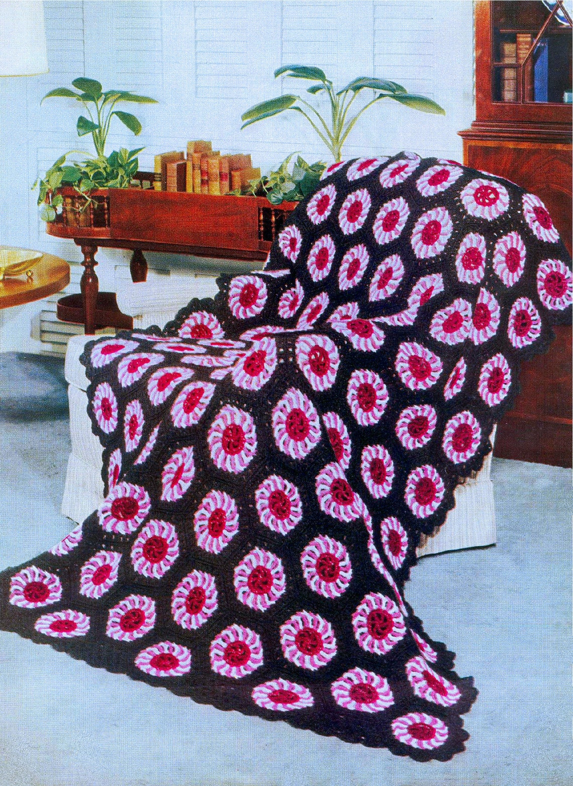 Vintage Afghan Patterns Knitting Tunisian Stitch Crochet Home - Etsy
