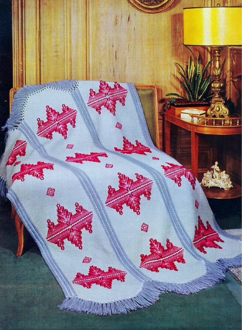 Vintage Afghan Patterns Knitting Tunisian Stitch Crochet Home - Etsy