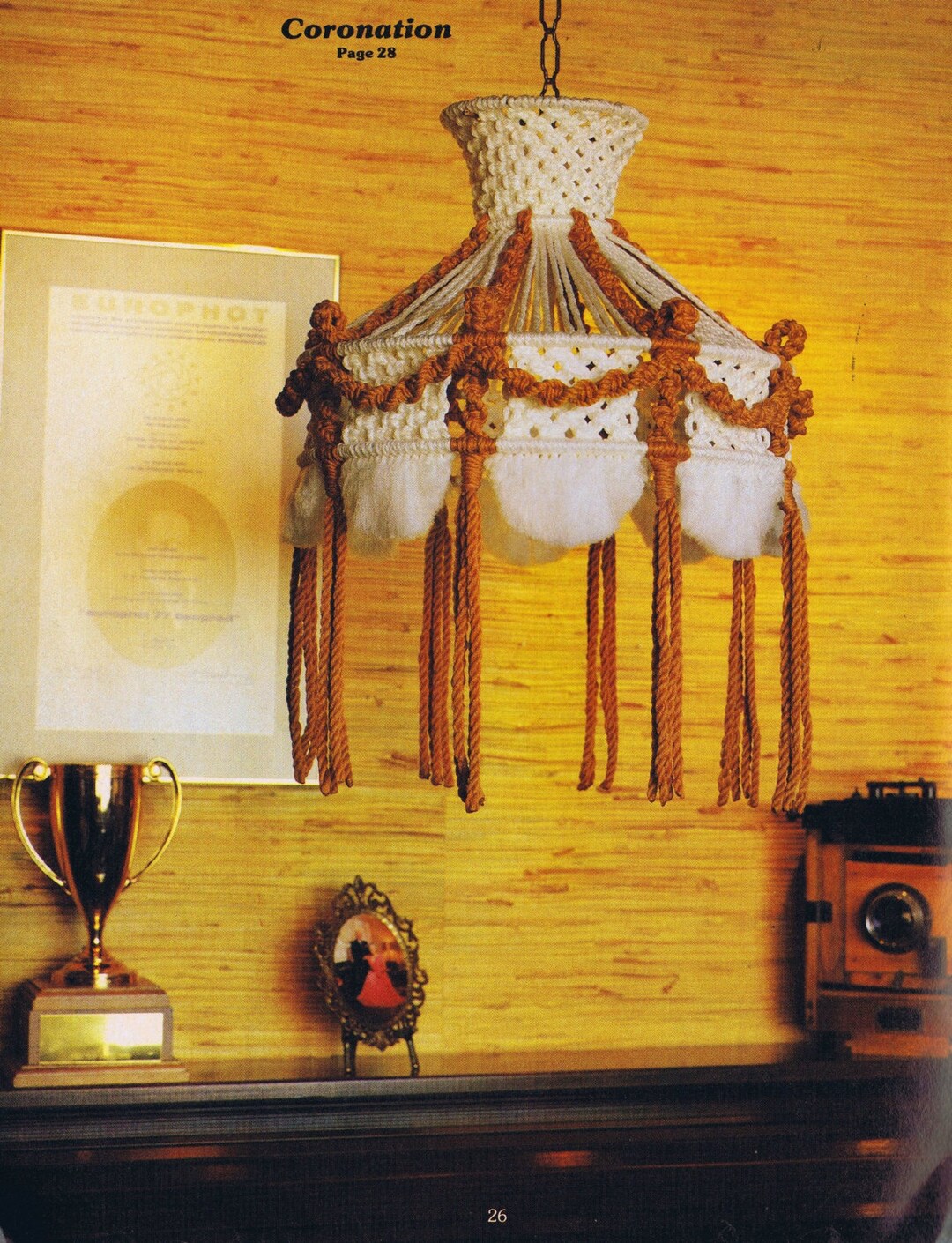 Vintage Macrame Home Decor Patterns: Lampshade, Tables, Planters (PDF ...