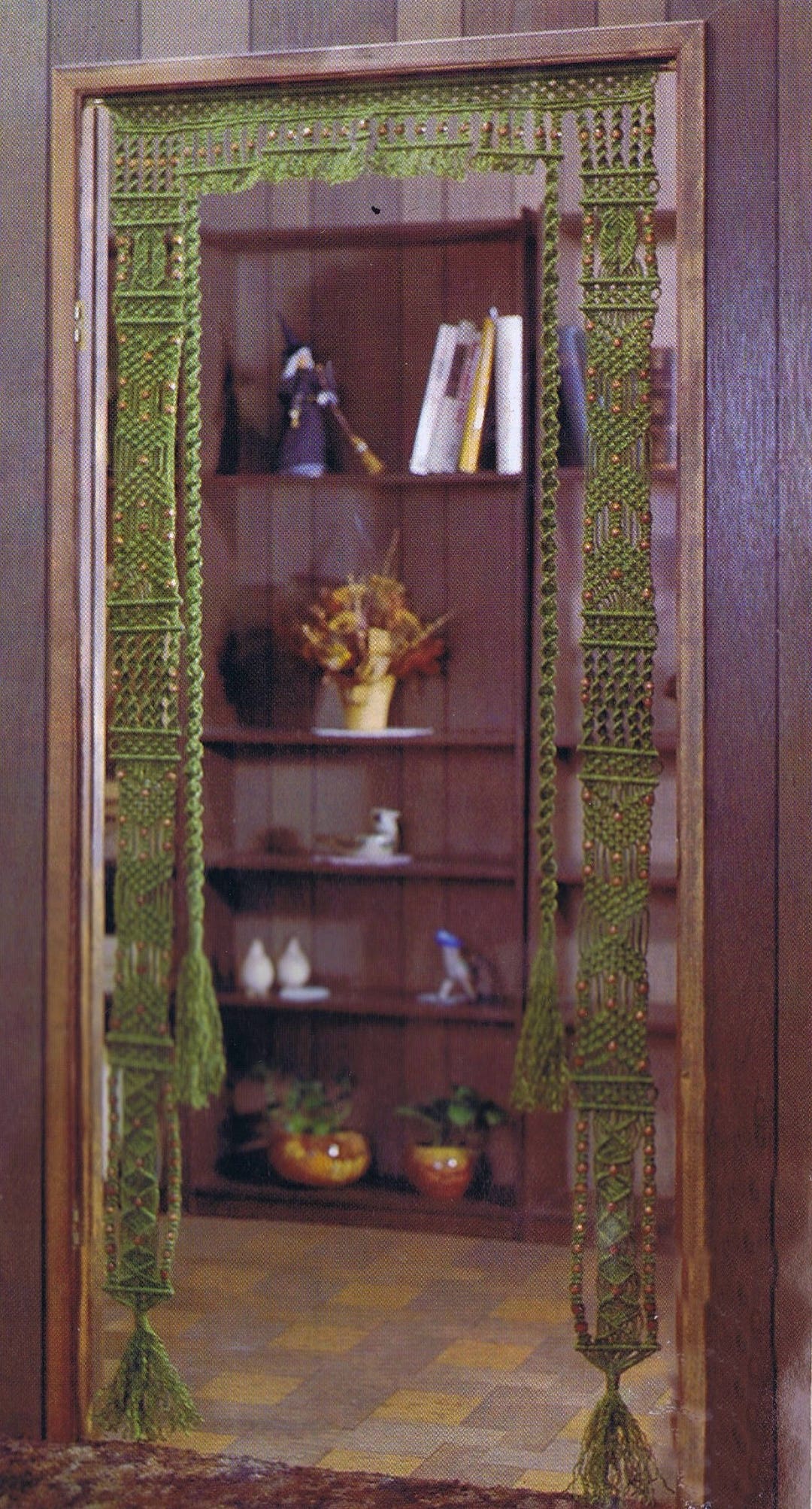 Boho Archway Macrame Curtain Pattern | Vintage 1970s PDF E-pattern ...