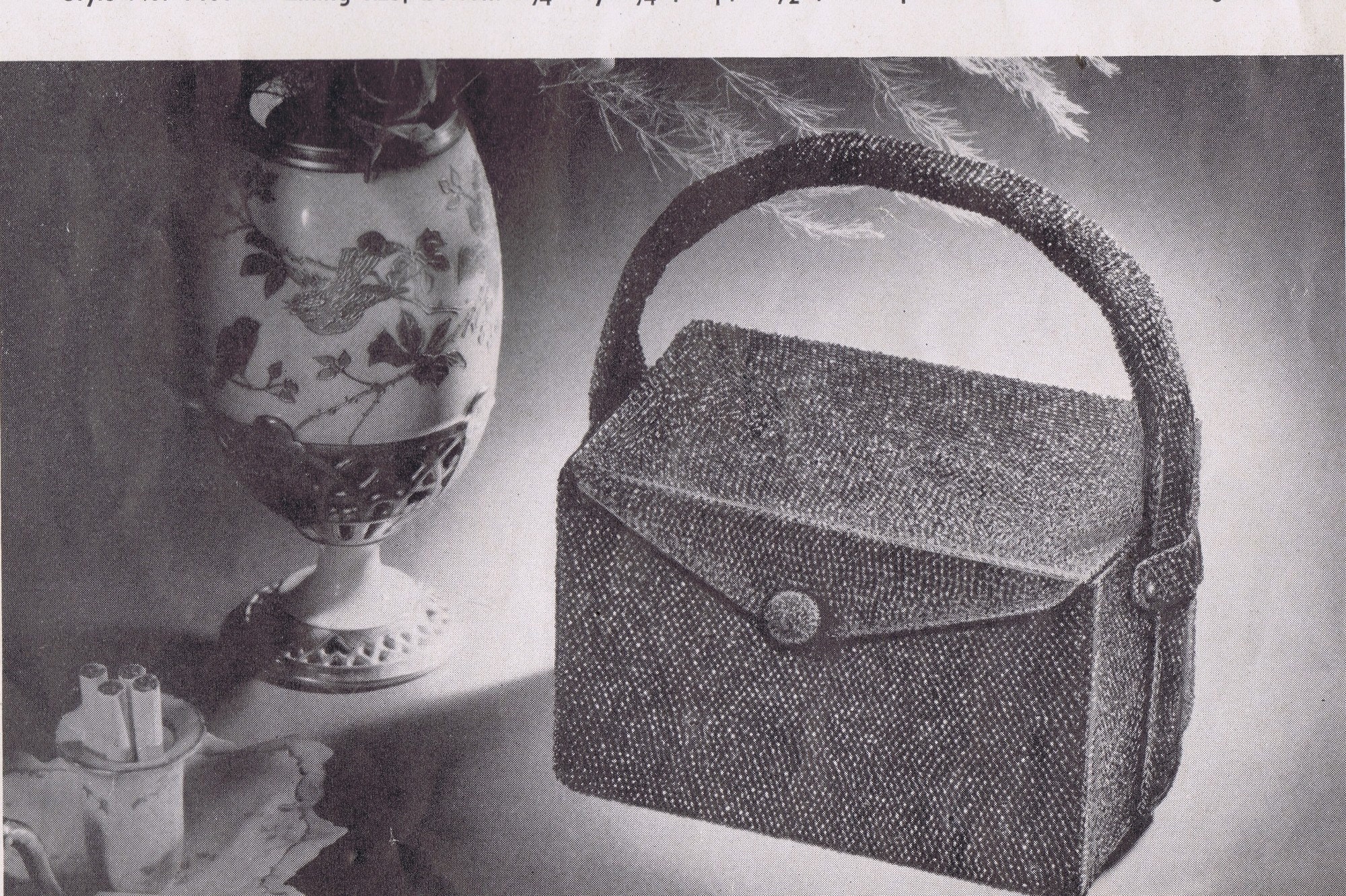 Vintage Bag Patterns Bead Crochet Hand 1940s Beaded Handbags by Wonoco ...