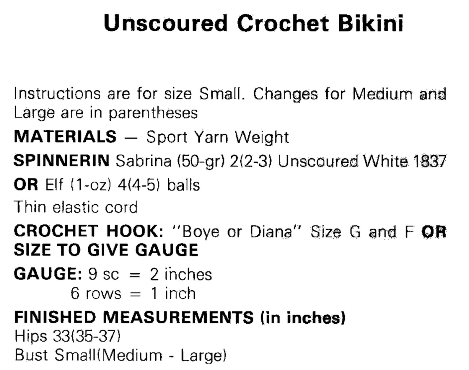 Vintage Knitting Crochet One Piece Swim Bathing Suit Bikini Patterns ...