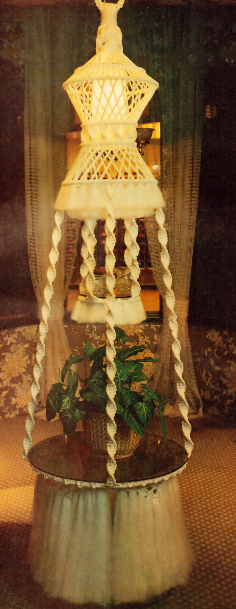 Vintage Macramé Patterns Hanging Tables Planters Shelves - Etsy