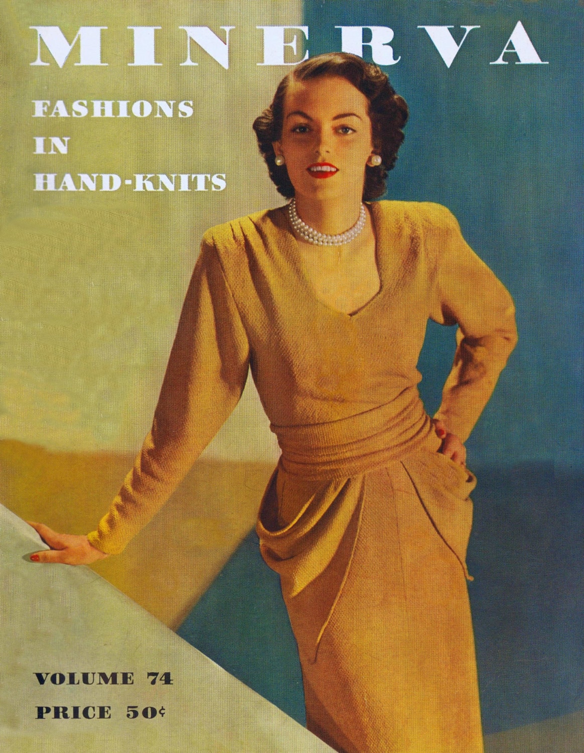 Minerva Fashion Hand Knits Vintage Knitting 40s Fashionable Dresses ...