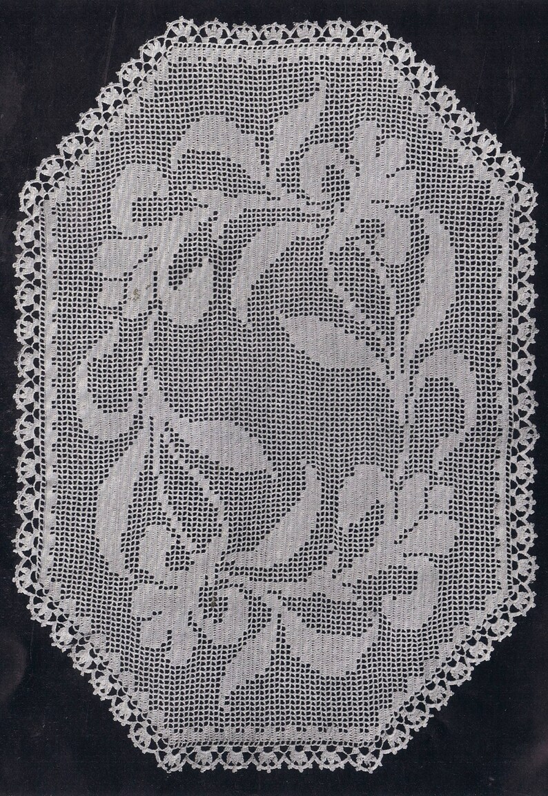 Vintage Filet Crochet Lace Patterns Edgings Insertions | Etsy