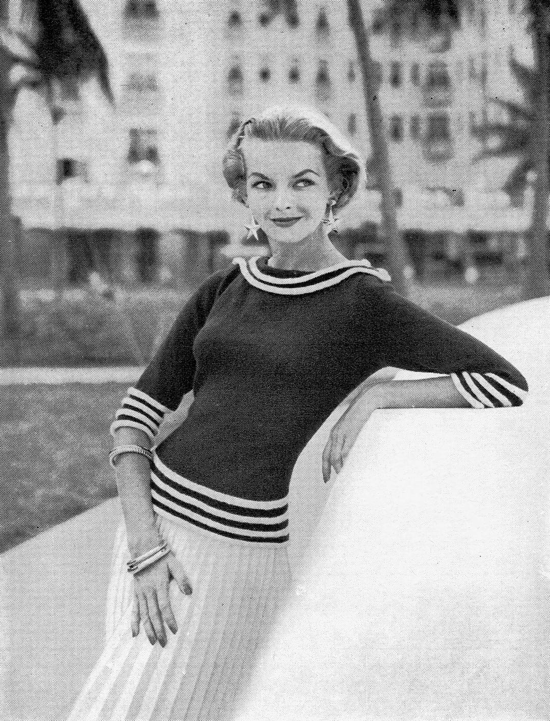 1960s Nautical Tunic Knitting Pattern: Quaker-ribbed Top, Bust 32-38 ...