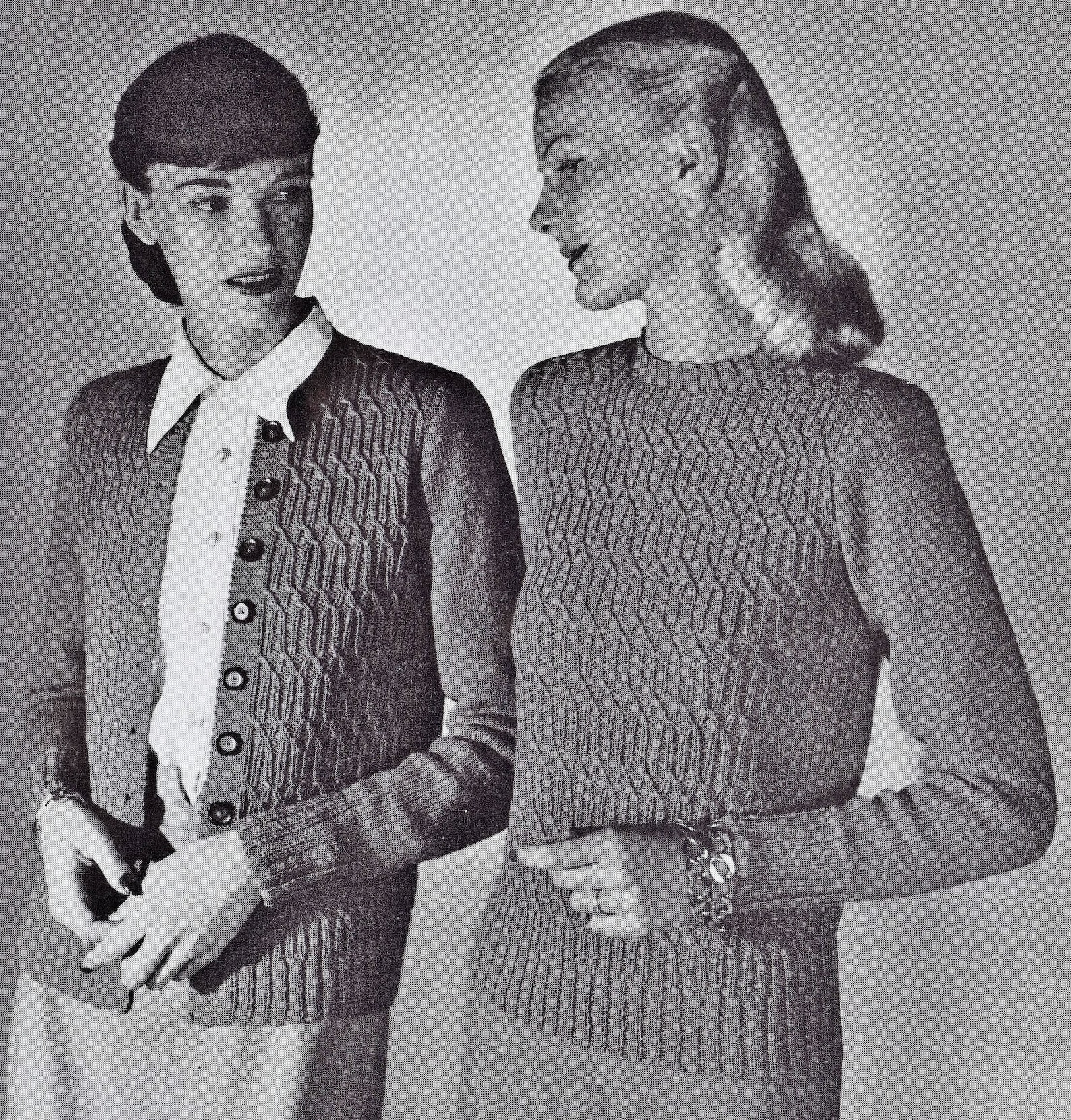 Vintage Knitting PDF Patterns Sweater Pullovers Cardigan - Etsy