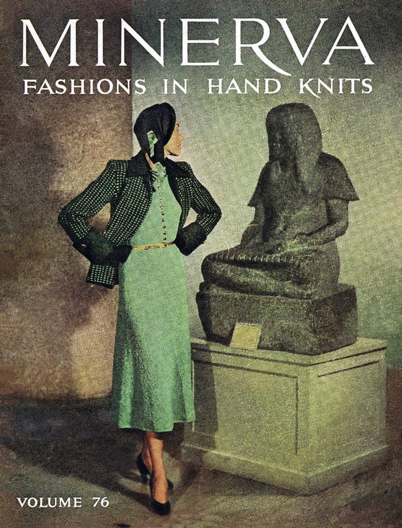 40s Vintage Knitting Patterns Minerva Fashions in Hand Knits Book 76 ...