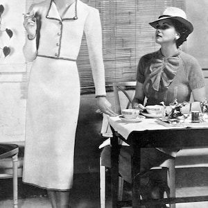 Vintage Couture Knitting Patterns, 1930s Fashion, Dresses, Suits ...