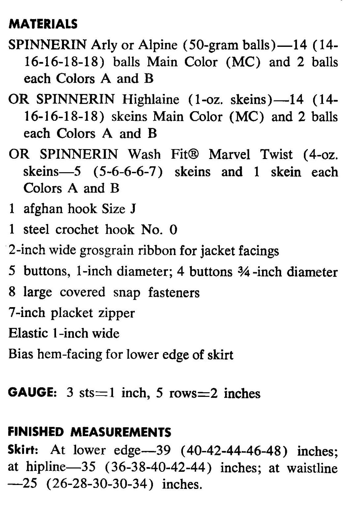 1960s Crochet Suit Pattern | Double-Breasted Jacket & Skirt (Bust 36-46 ...
