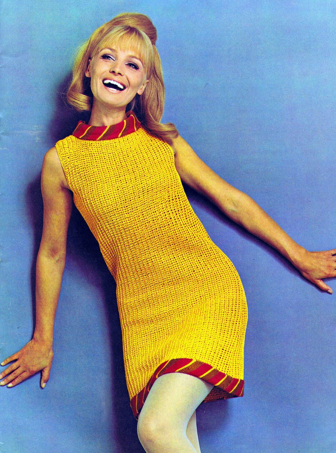 1960s Crochet Sheath Dress Pattern: Vintage Mod Style (bust 32-36) (PDF ...