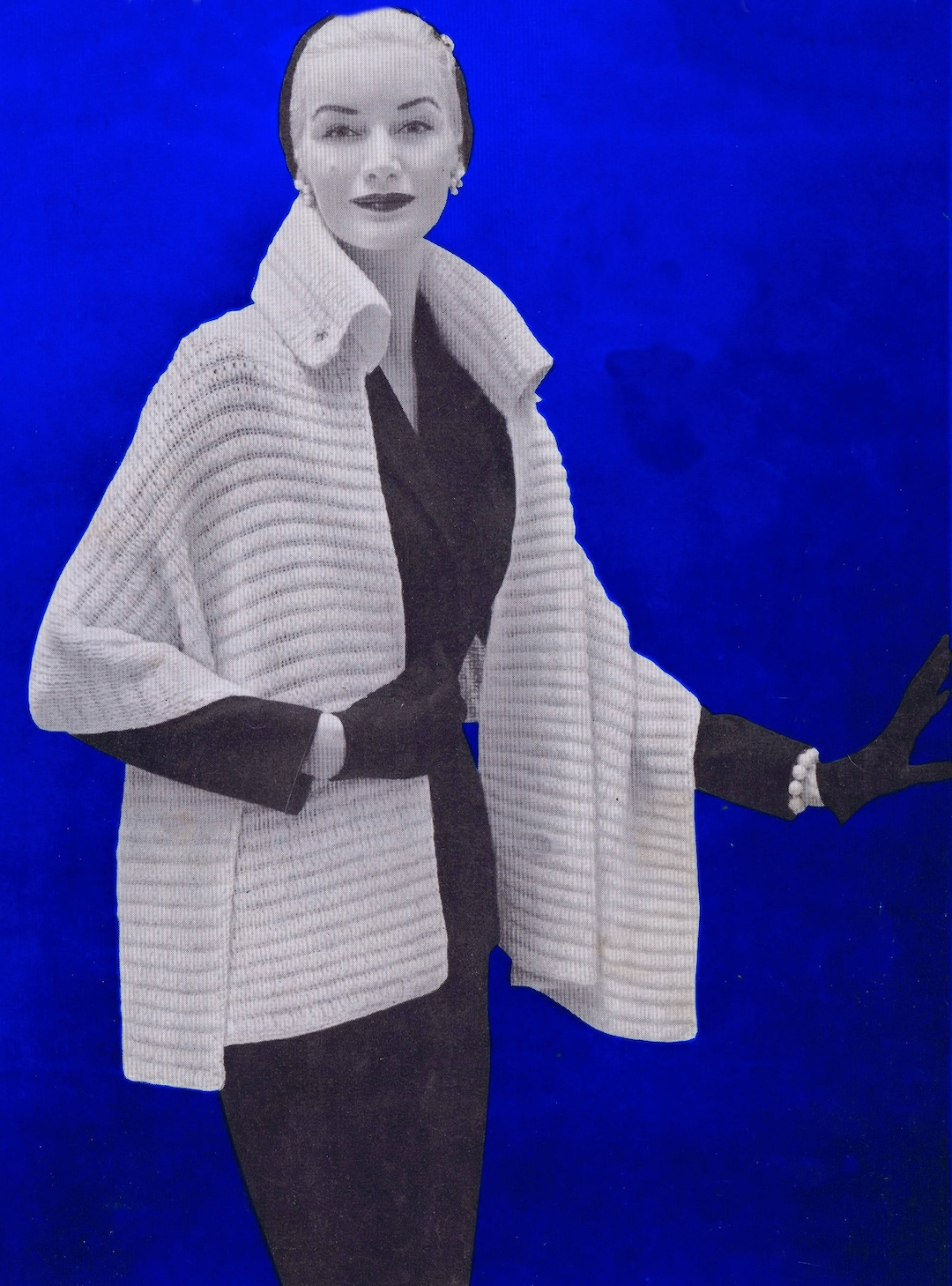 Vintage Stole Jacket Vintage PDF Knitting Pattern Size 20x60 Inches ...