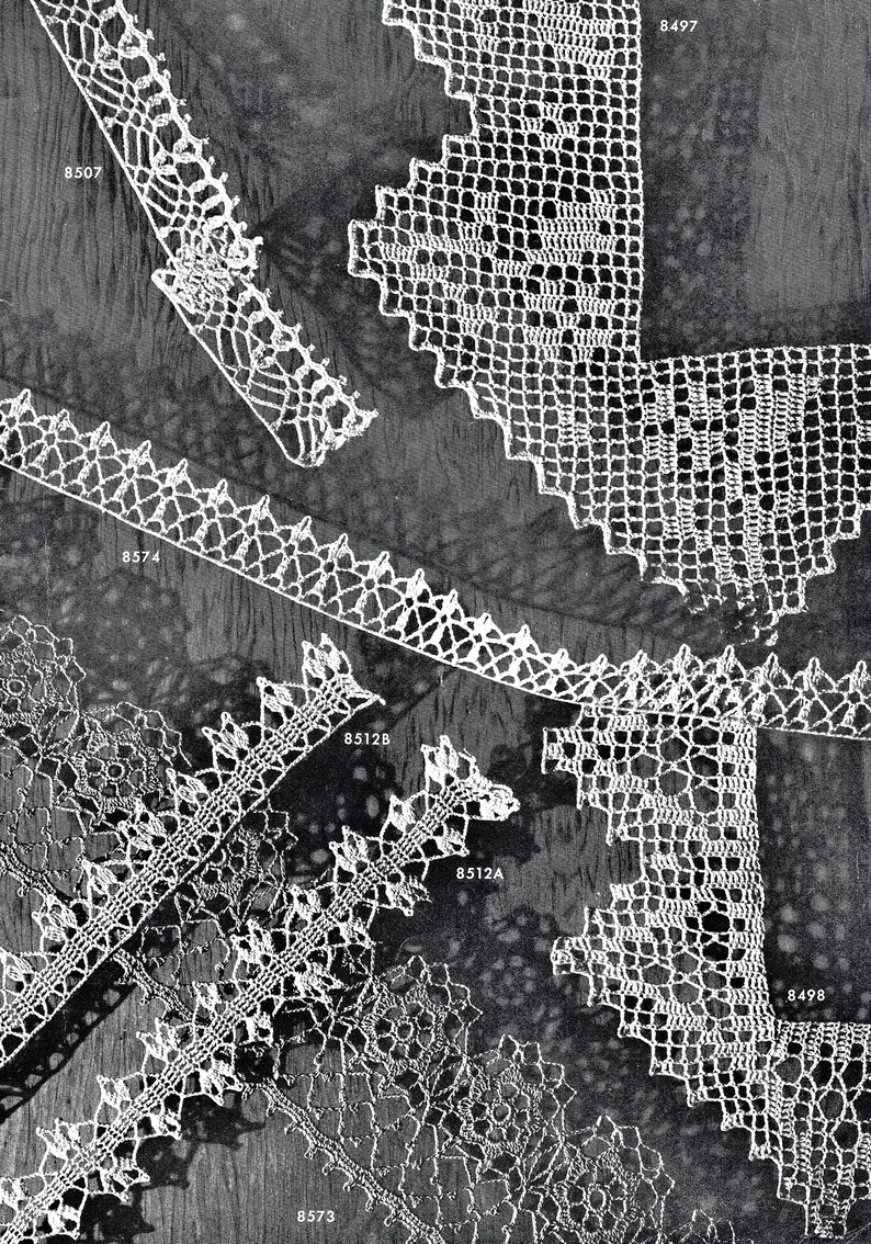 Hairpin Lace Crochet Filet Knitting Edgings Vintage PDF - Etsy