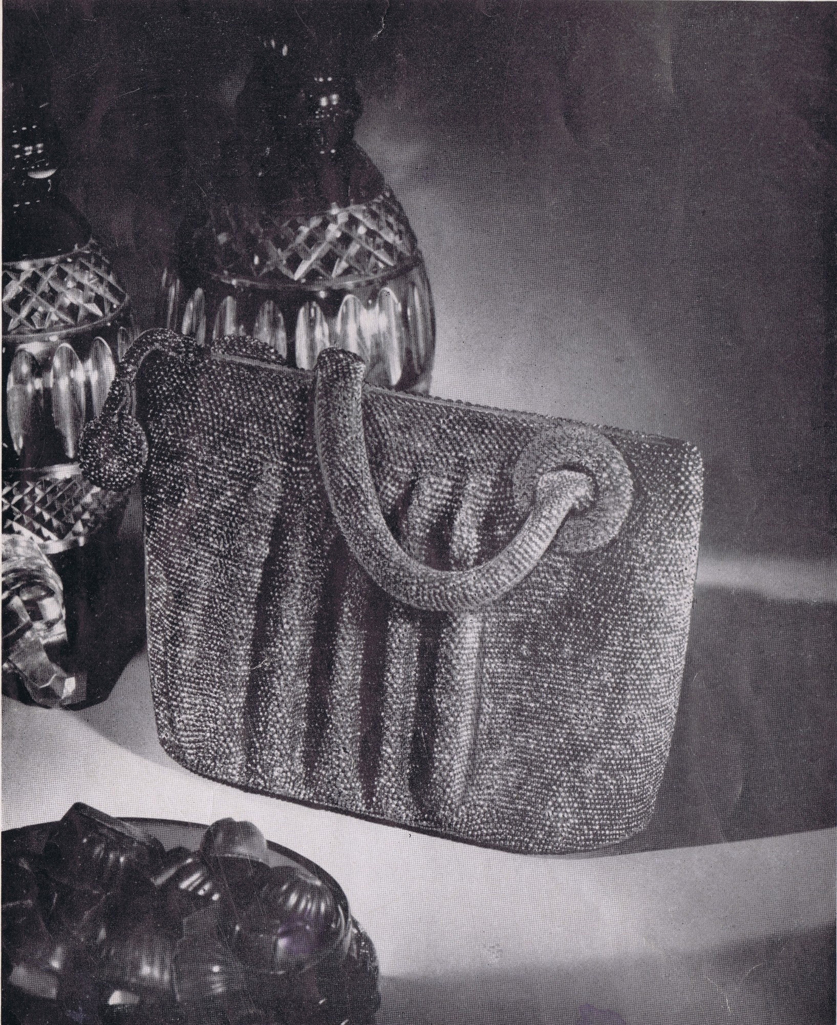 Vintage Bag Patterns Bead Crochet Hand 1940s Beaded Handbags by Wonoco ...