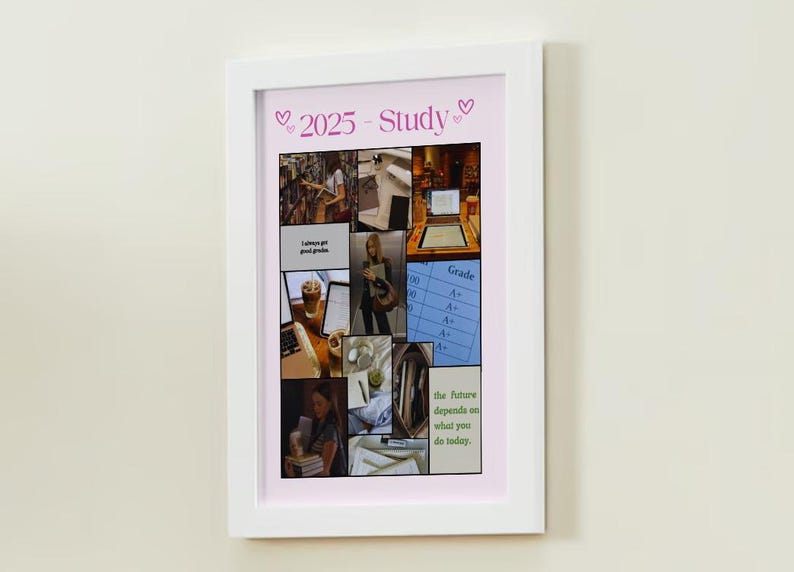 2025 Printable Academic Vision Board Healthy Inspiration Moodboard ...