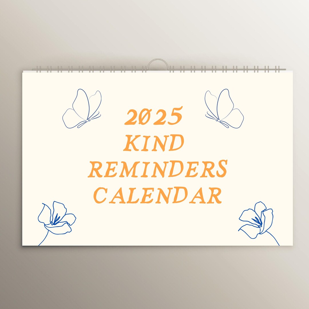 12 Month REUSABLE 2025 Wall Calendar | Printable 2025 Calendar | Spring ...