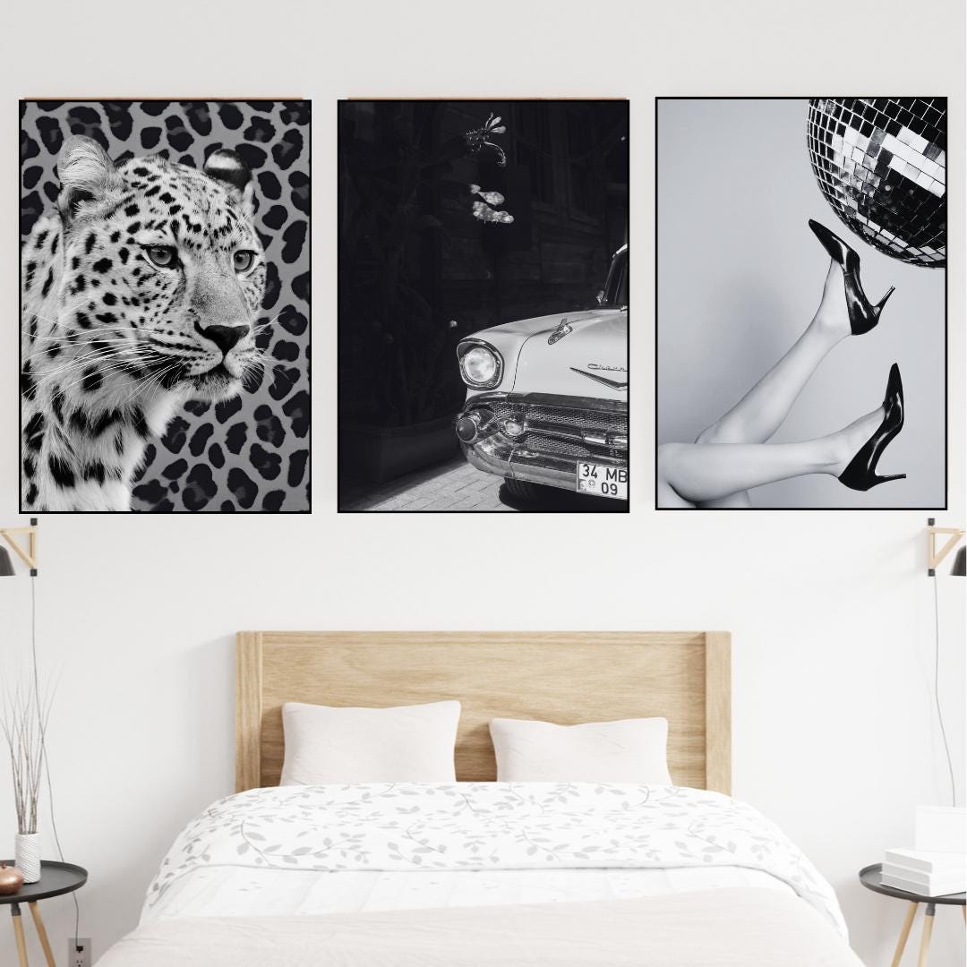 Bundle of 3 Luxury Designer Wall Art Canvas | Designer Living Room ...
