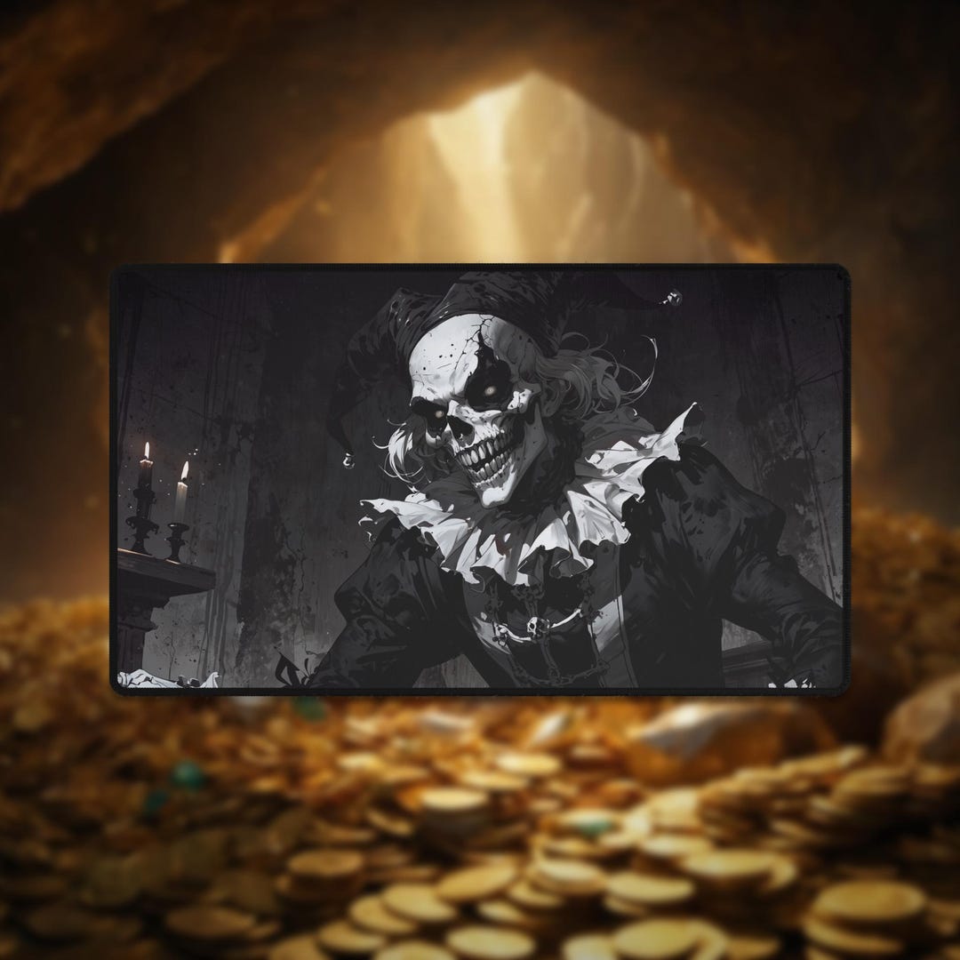 Undead Jester Playmat MTG Mat Clown Desk Mat Clown Mat Pokemon Mousepad ...