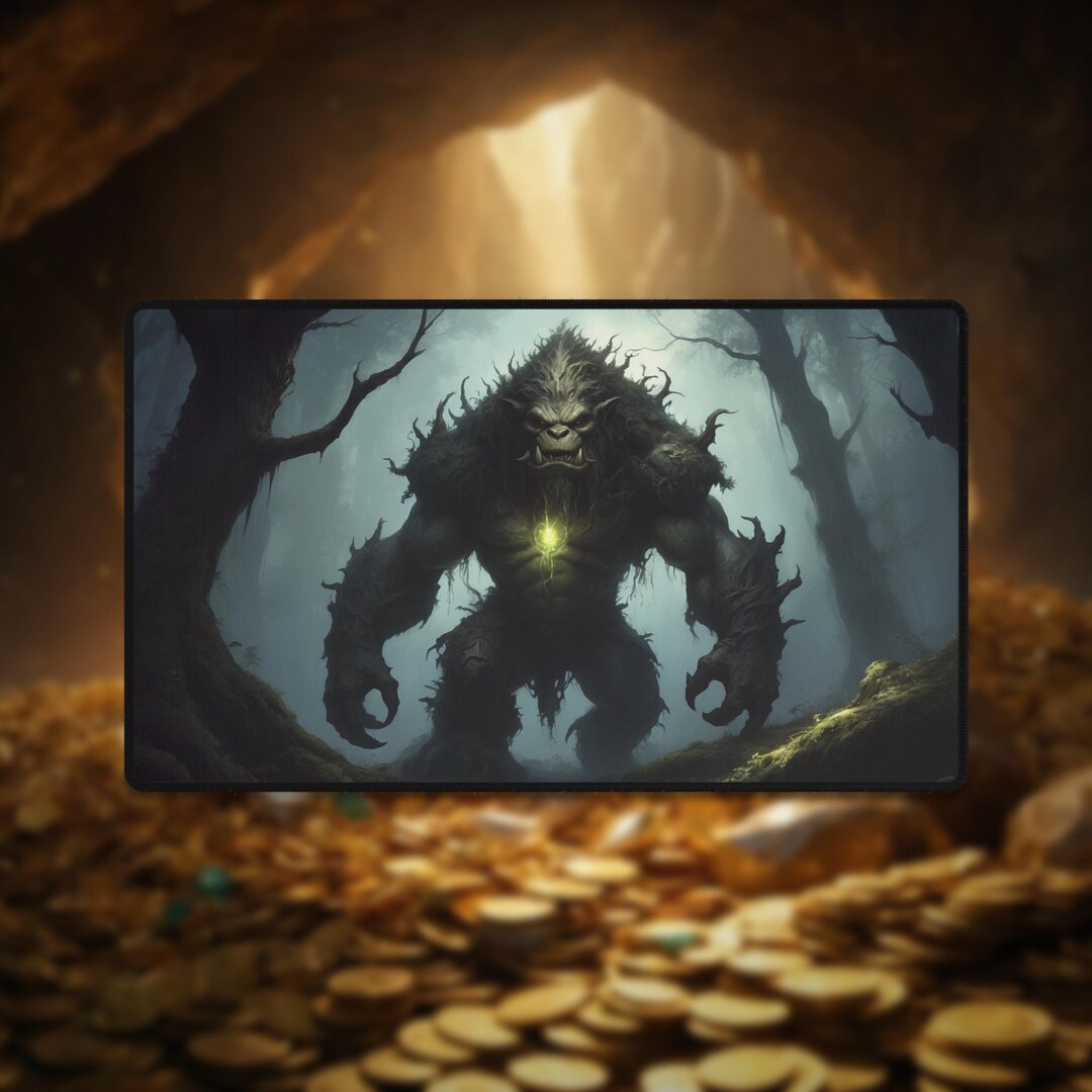Swamp Troll Playmat MTG Mat Swamp Desk Mat Troll Mat Pokemon Mousepad ...