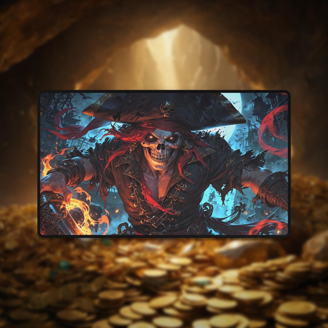 Undead Pirate Playmat MTG Mat Pirate Desk Mat Pirate Mat Pokemon ...