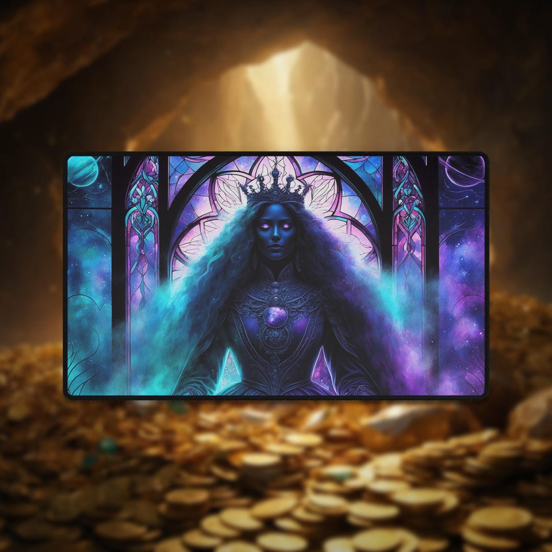 Stained Glass Playmat MTG Mat Cosmic Desk Mat Ethereal Mat Pokemon ...