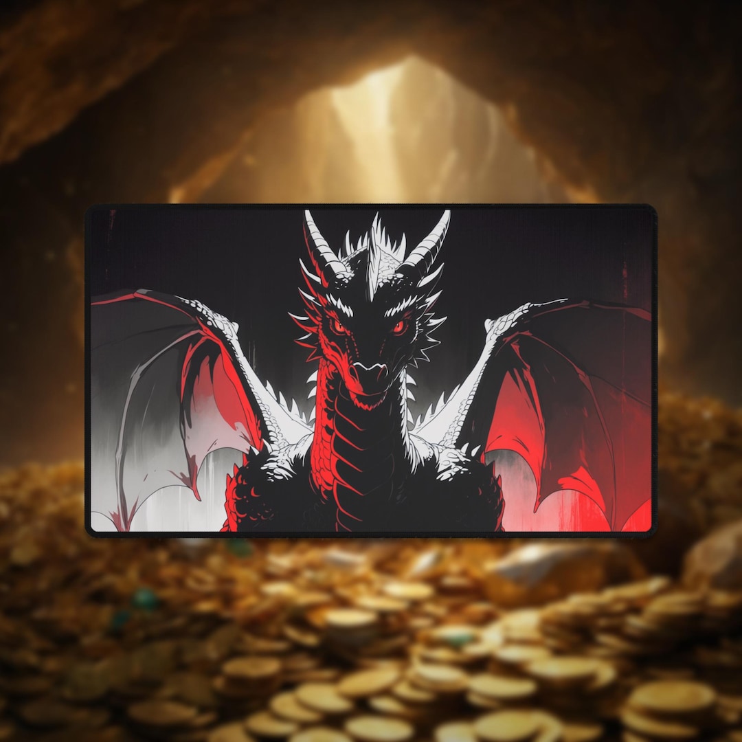 Mardu Dragon Playmat: TCG Desk Mat - Red, White, Black - Etsy