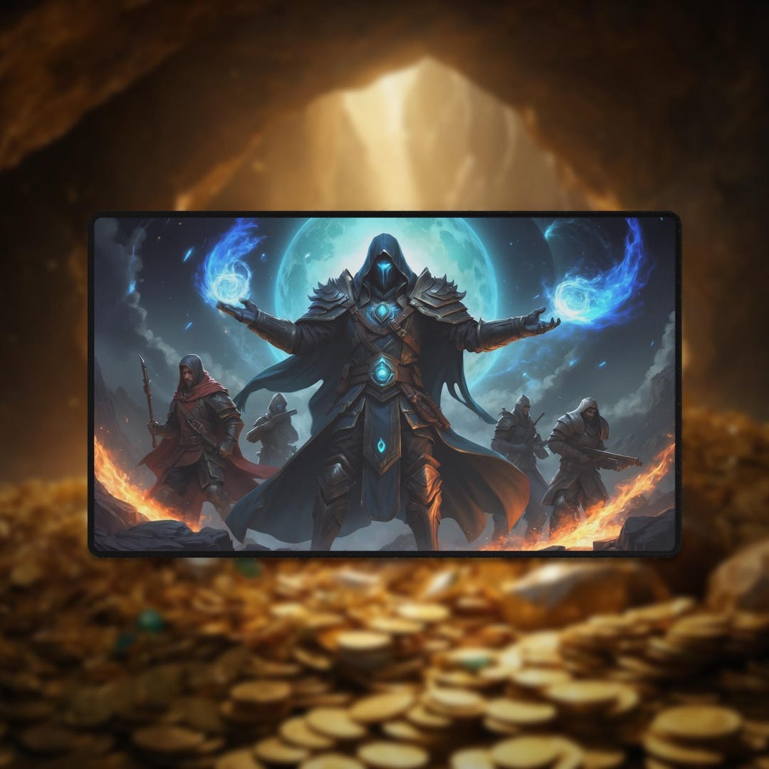 Sorcerer Playmat: TCG Desk Mat - Moon Sorcery Design - Etsy