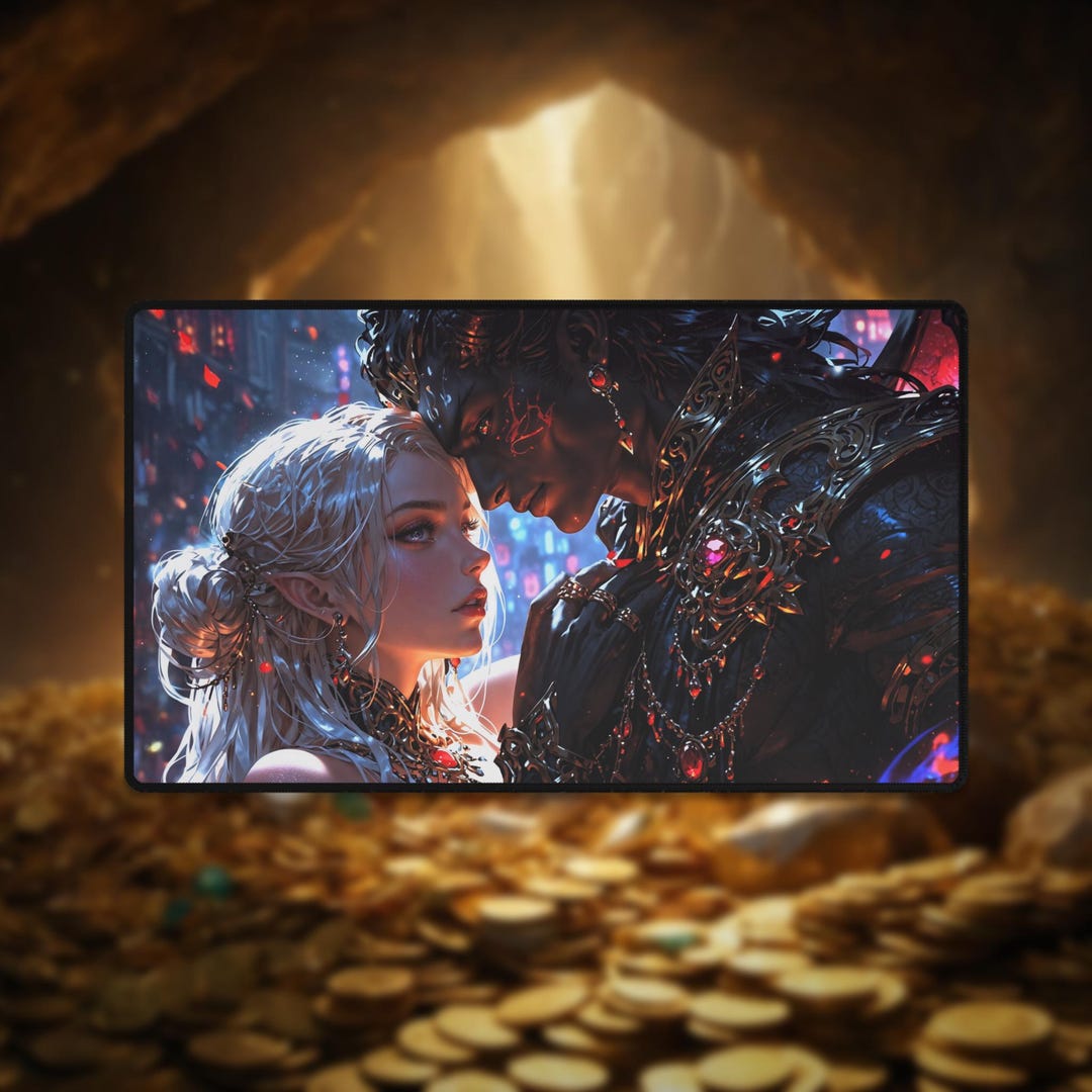 Angel and Devil Playmat MTG Mat Angel Playmat Desk Mat Devil Mat ...